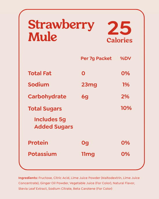 Strawberry Mule Mocktail Mixer Single Packet - Mocktail Fantasia | Sip ...